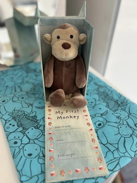 JELLYCAT MY FIRST Monkey - with box - velvet small monkey £8.91 ...