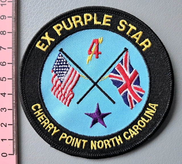 RAF PATCH 4 Squadron Harrier Exercise Purple Star at Cherry Point USA £ ...