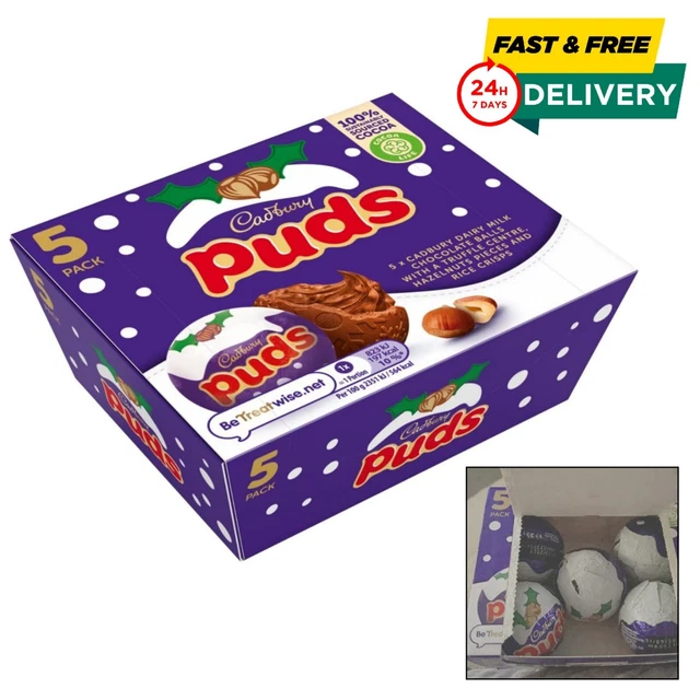 CADBURY DAIRY MILK Chocolate Puds 5 pack 175g Birthday, Christmas Gift ...