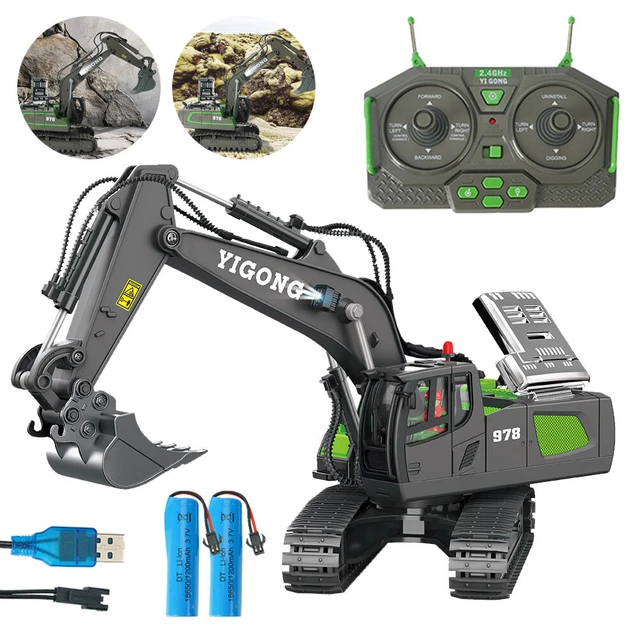 HOT 680° SWIVEL Remote Control RC Digger With charger +Battery Children ...