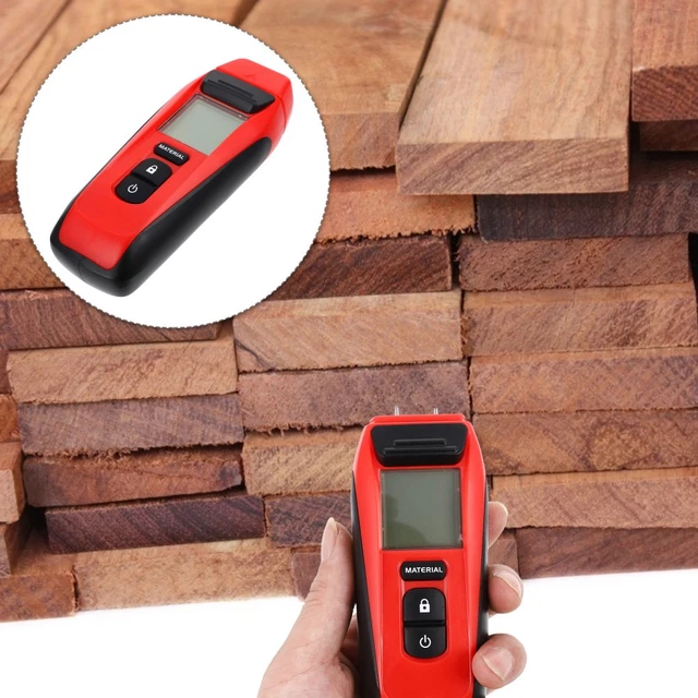 LCD DISPLAY WOOD Moisture Meter Pin-Type Digital Moisture Mold Detector ...