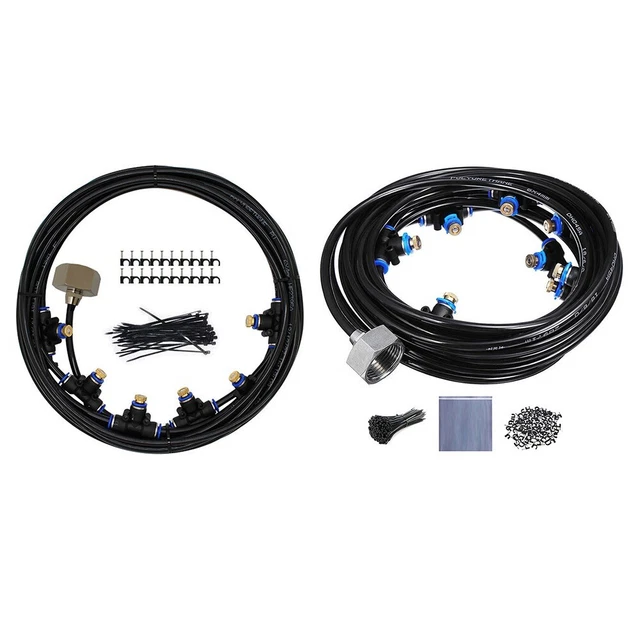 KIT SPRAY REFRIGERANTE tubo in PE 6 M/9 M ottone nero strumento ...