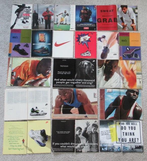 VINTAGE NIKE AIR Original Magazine Print Ad Lot of 20 Shoes Sports ...