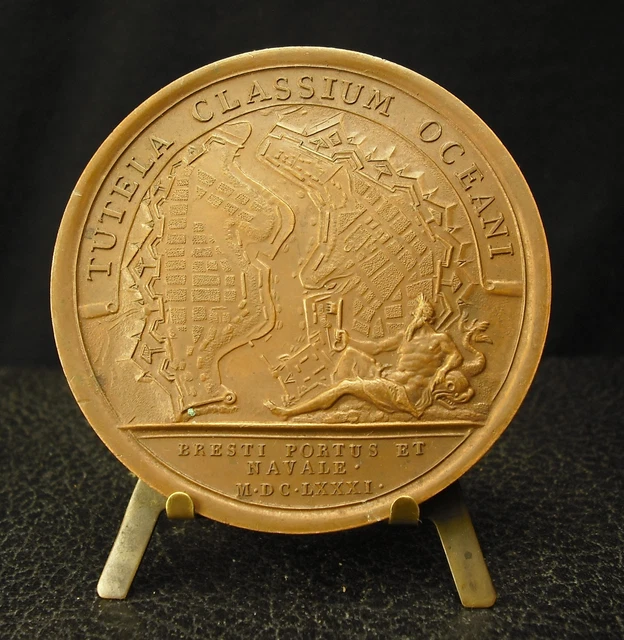 MEDAL MAP OF the Port of Brest Bresti Portus F Bellec Marine Painter £ ...
