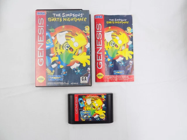 BOXED SEGA MEGA Drive / Genesis The Simpsons Bart's Nightmare - Inc ...