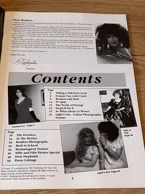 TV SCENE MAGAZINE - Transvestite transsexual, Gay men, Cross Dressing ...