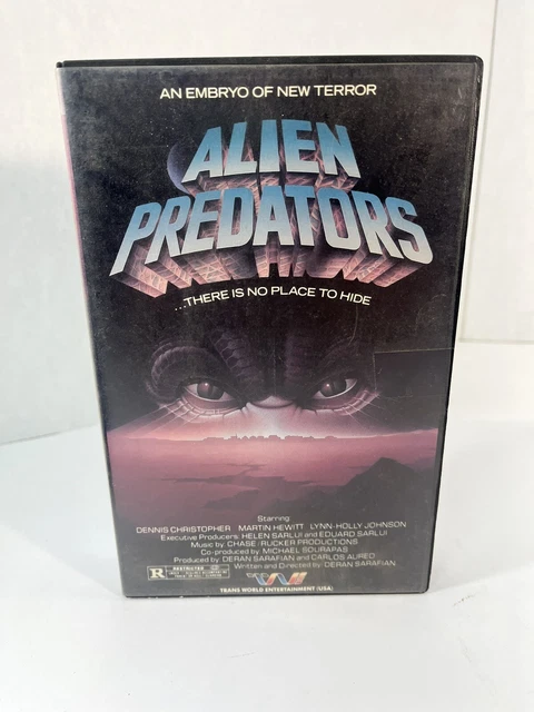 ALIEN PREDATORS VHS Big Box Clamshell Rare Cult Mutant Horror Comedy ...