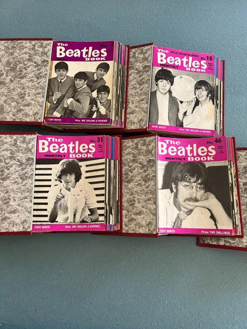 THE BEATLES MONTHLY Book Complete Set 1-77 (UK) with Binders £500.00 ...