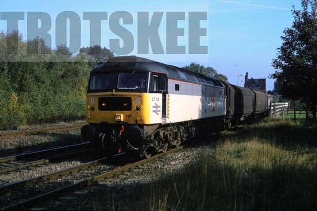 35MM SLIDE BR British Railways Diesel Loco Class 47 47114 Water Orton ...