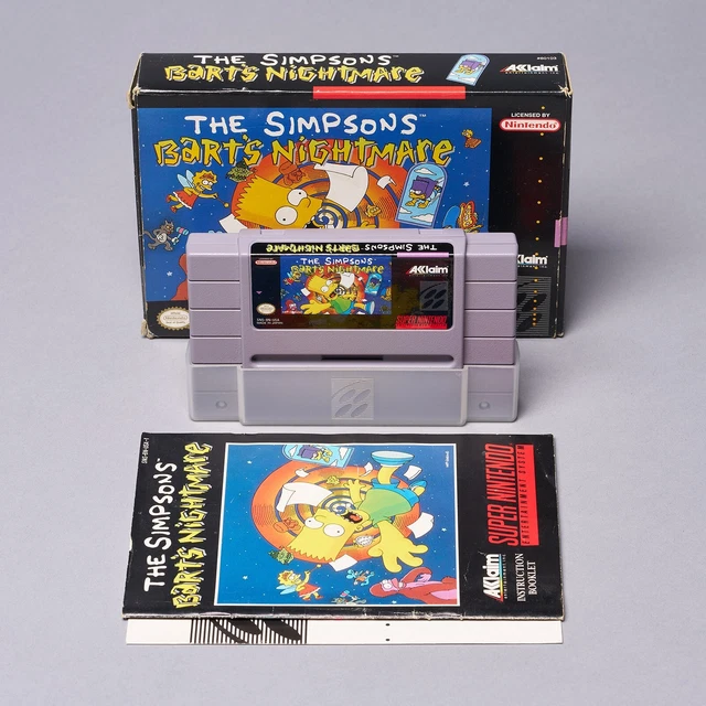 THE SIMPSONS BART'S Nightmare NTSC US SNES Super Nintendo EUR 116,97 ...