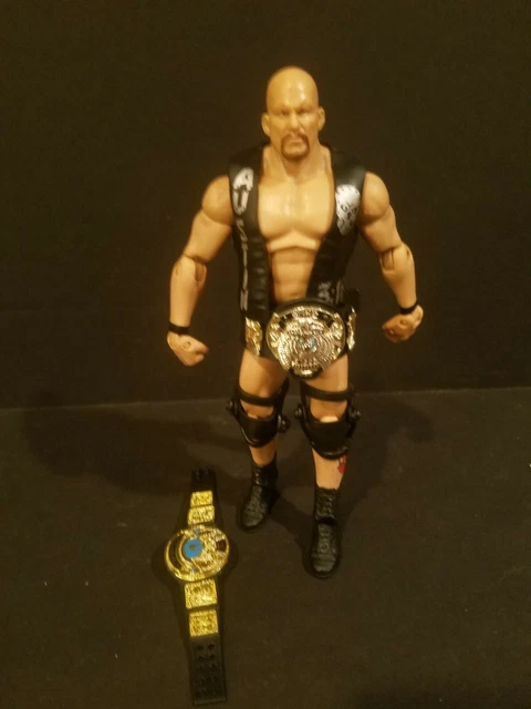 MATTEL WW DEFINING Moments Stone Cold Steve Austin Figure 2 belts-A2 ...