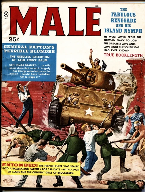 MAG: MALE DEC 1959-mort kunstler cvr-nazi prison-pulp fiction-bad mags ...