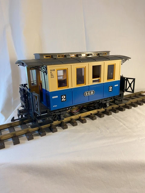 LGB 30211 G Scale (Gauge 1) Blue/Cream 2nd Class Bavarian passenger ...
