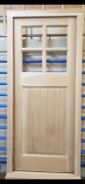 BESPOKE EUROPEAN OAK Timber Door with Frame - Handmade to Measure £ ...
