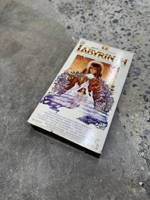 VINTAGE LABYRINTH 1986 VHS Tape Movie David Bowie Fantasy Jim Henson ...