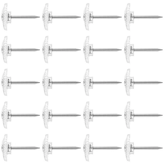 100 CLEAR GEAR Wheel Push Pins for Cork Board & Office-KS £5.99 ...