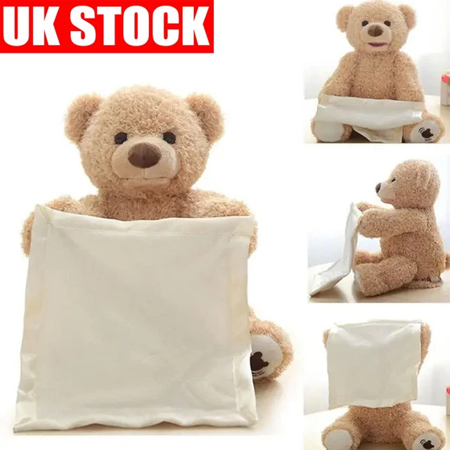PEEK-A-BOO TEDDY BEAR Plush Interactive Soft Toy Doll Kids Adults ...