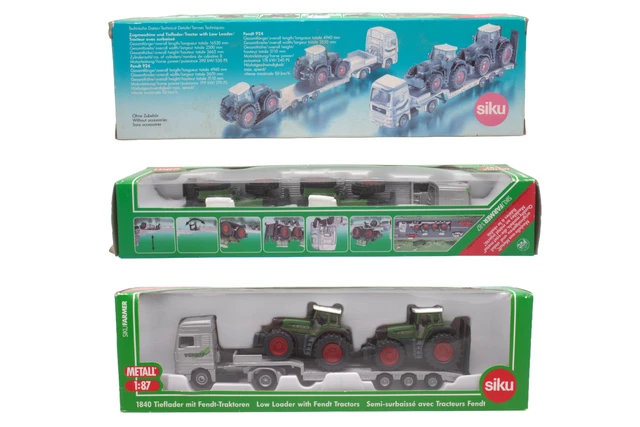 SIKU FARMER METALL 1840 LKW Tieflader mit Fendt-Traktoren 1:87 Neu Ovp EUR 39,99 - PicClick DE