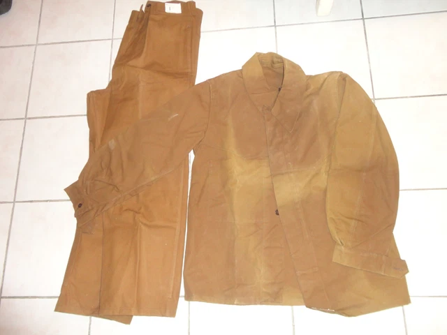 ANCIENNE VESTE ET pentalon de Travail Marron Cheminot SNCF IPPCF EUR 99 ...