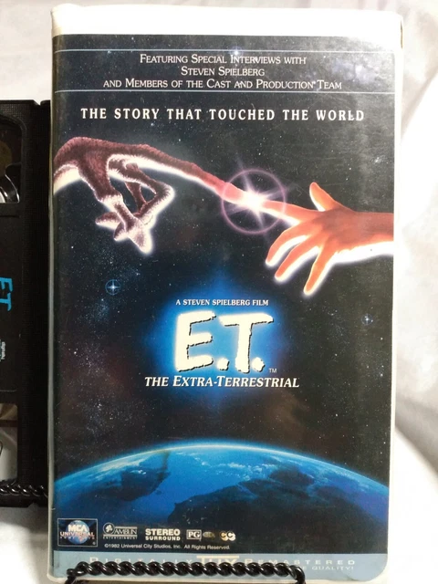 ET VHS THE Extra-Terrestrial 1996 Remastered Film E.T. Clamshell Drew ...