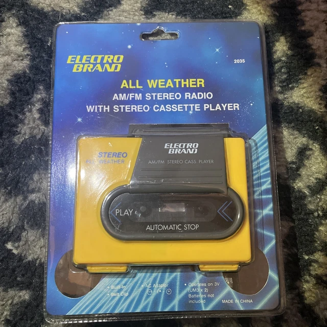 VINTAGE ELECTRO BRAND All Weather AM/FM Stereo Cassette Player #2035 ...
