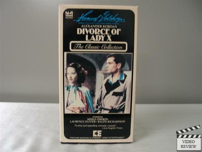 LE DIVORCE DE Lady X VHS Merle Oberon, Laurence Olivier, Ralph Richardson EUR 24,11 - PicClick FR