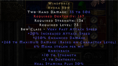 WINDFORCE HYDRA BOW Diablo 2: Resurrected Softcore D2R Items PC £13.41 ...