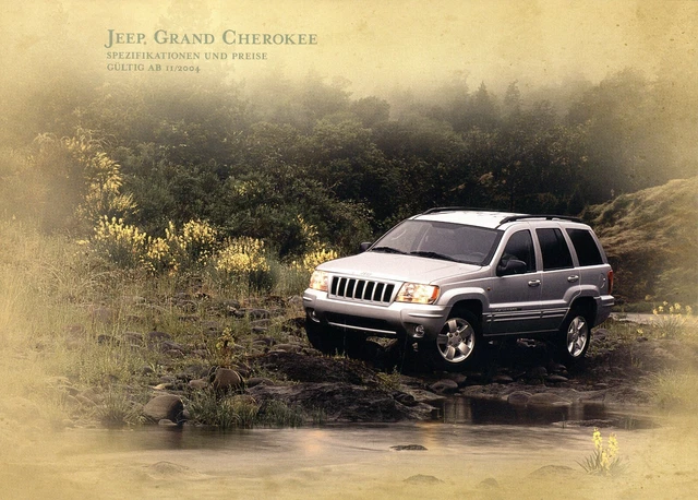 JEEP GRAND CHEROKEE Preisliste 2004 11/04 D price list prijslijst liste ...
