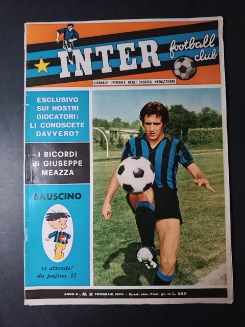 RIVISTA INTER FOOTBALL club n. 2 (1970) Bellugi EUR 25,00 - PicClick IT