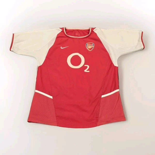 AUTHENTIC ORIGINAL NIKE O2 Arsenal 2002/2003 Home Shirt Boys L / Men's ...