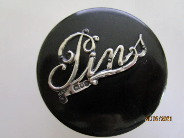 RARE VINTAGE ART Deco Bakelite Pin Tray - Silver Hall Marked Word Pins ...