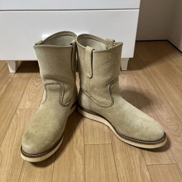 RED WING PECOS boots 8168 size 8.5E 2008 Beige Leather Men’s shoes Made ...