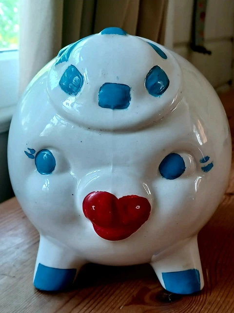 LARGE VINTAGE PORCELAIN Piggy Bank Pig Money Box Prince William Ware ...