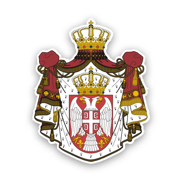SERBIAN COAT OF Arms Sticker Decal - Weatherproof - serbian flag srb rs ...