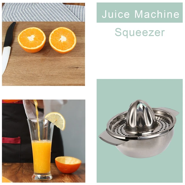 STAINLESS STEEL JUICE Reamer Glass Manual Juicer Orange Squeezer A2I5 £ ...