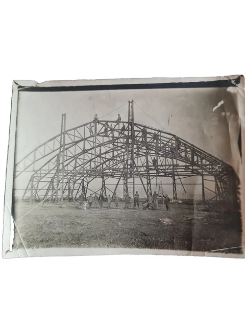 VÉRITABLE PHOTO GUERRE 1914/18 construction hangar Ww1 zeppelin? EUR 1 ...
