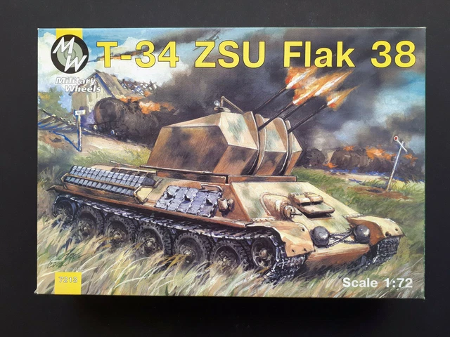 MW7213/ MILITARY WHEELS - Model Kit - Flak T-34 ZSU Flak 38 - 1:72 £14.82 - PicClick UK
