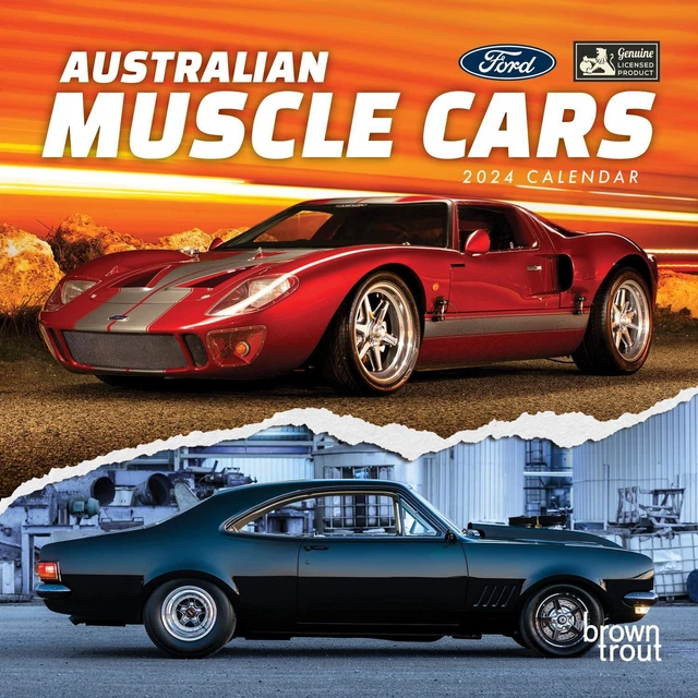 2024 CALENDAR AUSTRALIAN Muscle Cars Square Wall Browntrout A03797 EUR ...