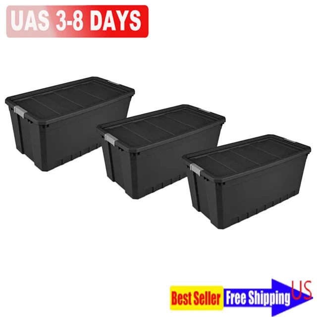 HEAVY DUTY 50 Gallon Stackable Container Bin Tote Plastic Storage Box ...