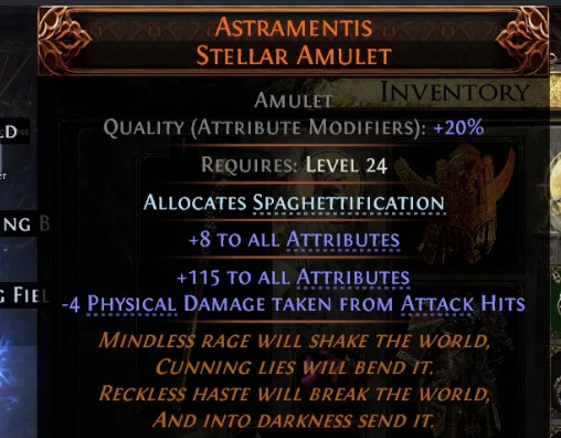 ASTRAMENTIS AMULET 123+ Roll Early Access Softcore Path of Exile 2 PoE ...