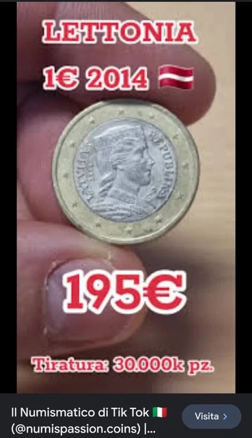 MONETA DA 1 euro rara EUR 160,00 - PicClick IT
