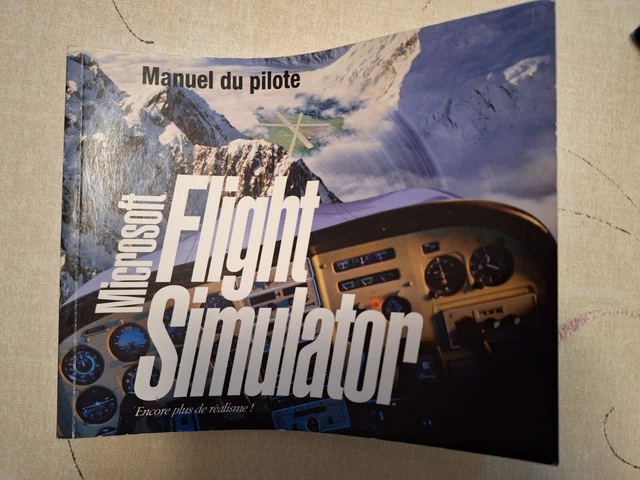 ANCIEN MANUEL PILOTE Microsoft Flight Simulator 1993, Ms-Dos V 5.0 ...