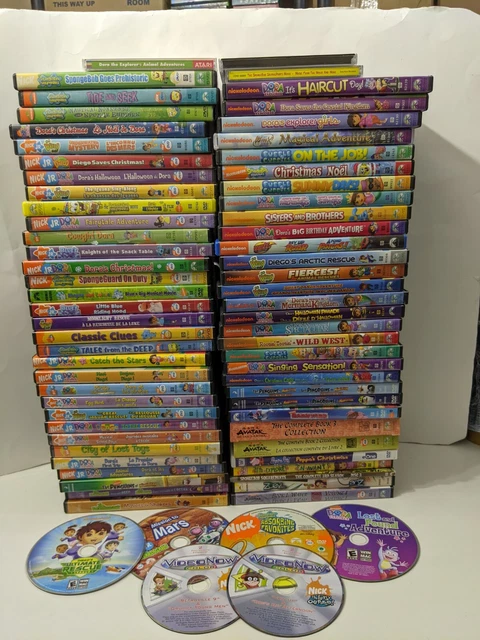 LOT OF 70+ Nickelodeon DVD , Dora,SpongeBob,Go Diego, Avatar £79.78 ...