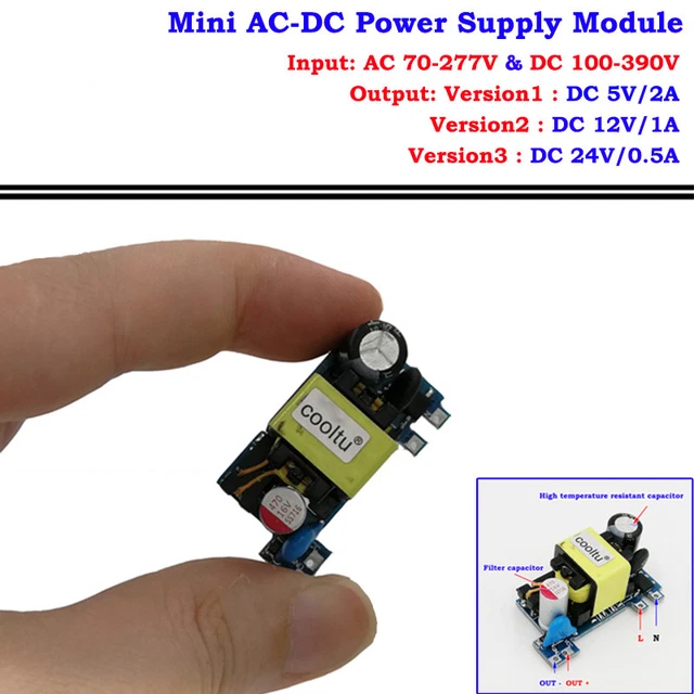 MINI AC-DC CONVERTER AC 110V 220V 230V to 5V 12V 24V Power Switching Transformer £3.30 - PicClick UK