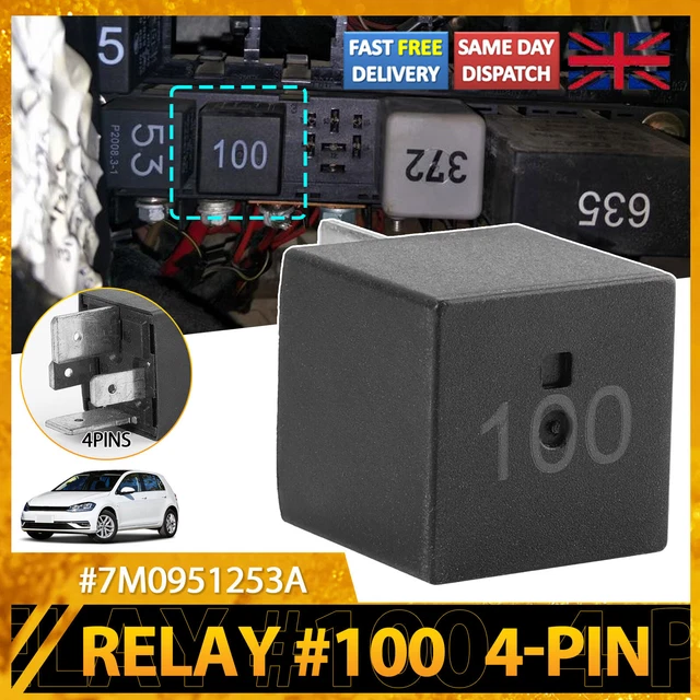 ECU & FUEL PUMP 4 PINS RELAY #100 7M0951253A 95VW10K705CA For VW AUDI ...