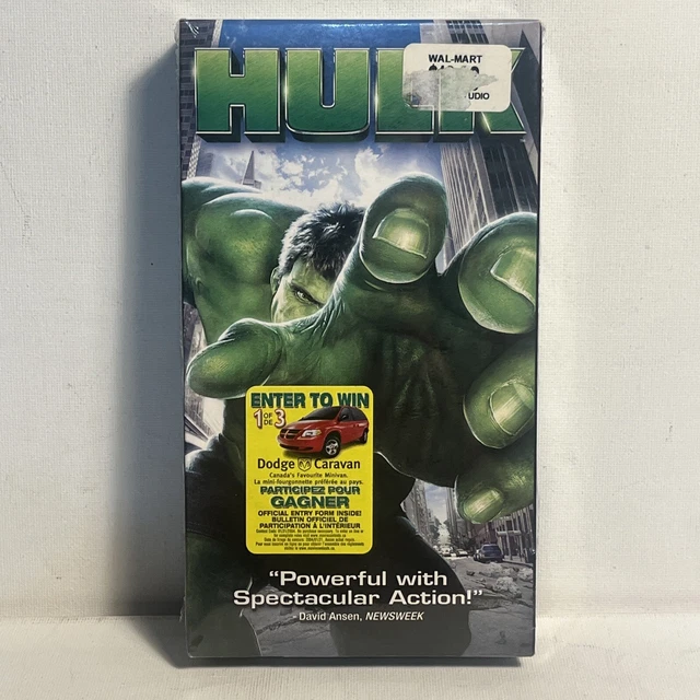 THE HULK VHS Tape Movie Marvel Comics Superhero Incredible Hulk Sealed ...