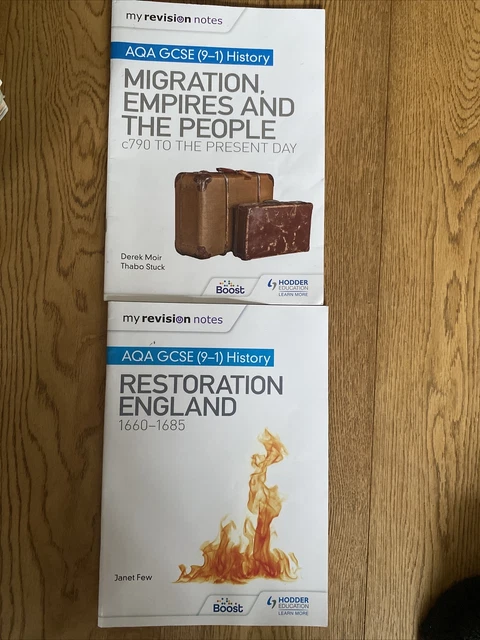 MY REVISION NOTES AQA GCSE History Restoration Migration Plus Empires ...