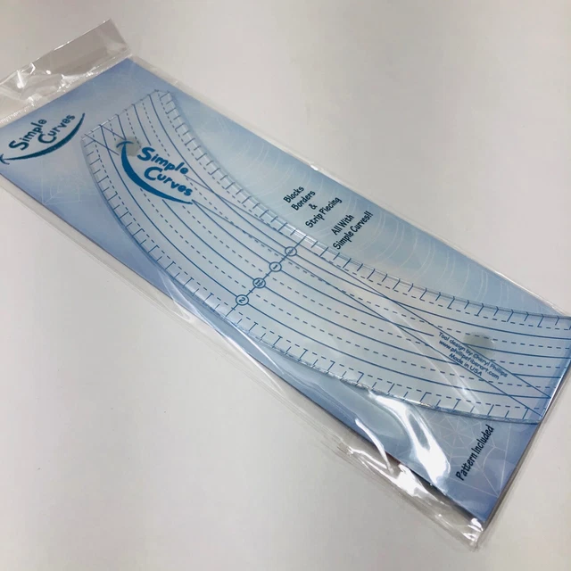 SIMPLE CURVES ACRYLIC Quilt Template Blocks Borders Strip Piecing BONUS ...