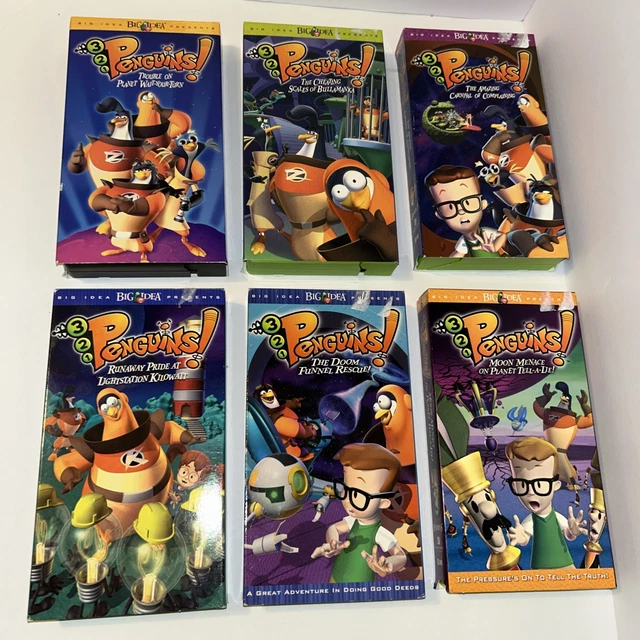 3-2-1 PENGUINS VHS Lot Episodes 1,2,3,4,5,6 Big Idea 321 Penguins £25. ...