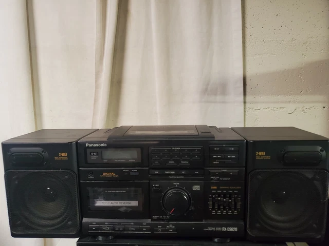 1991 PANASONIC RX-DS620 Portable Stereo Boombox W/ Detachable Speakers ...